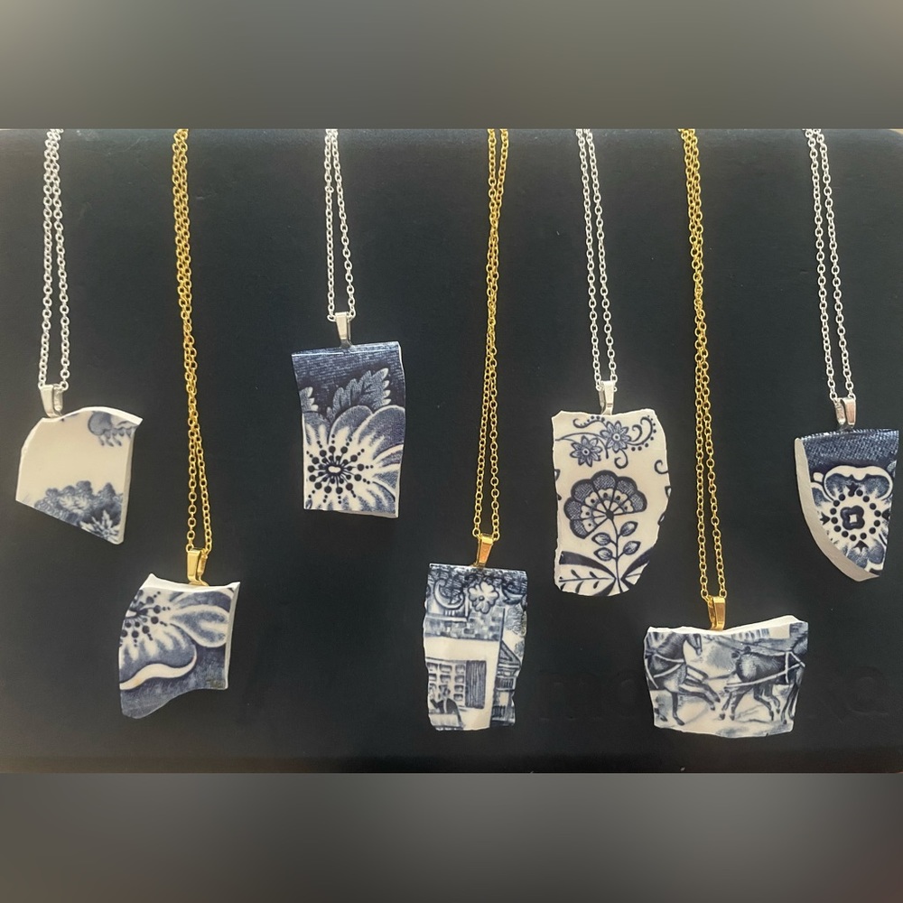 Pottery Shard Necklaces (Large) - Gem